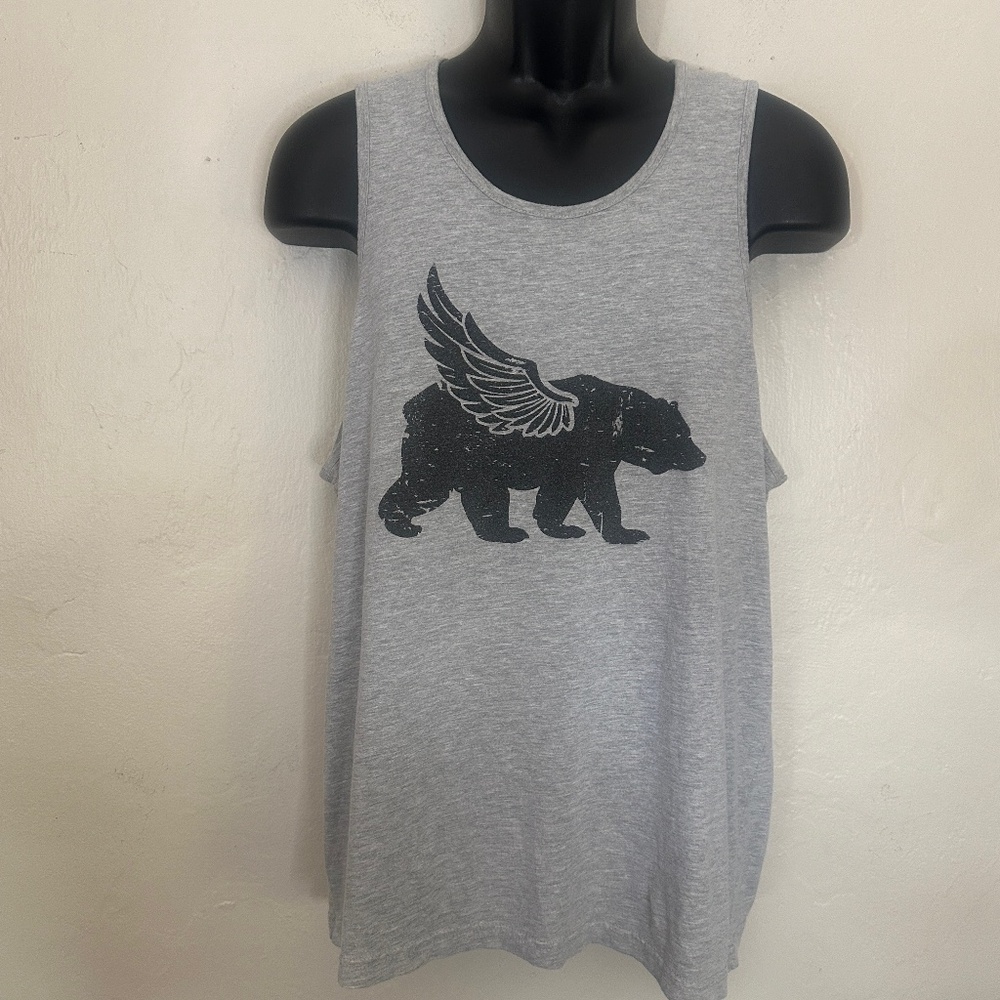 Winged Bear Tank Top 21" Armpit To Armpit Seams Cotto… - Gem